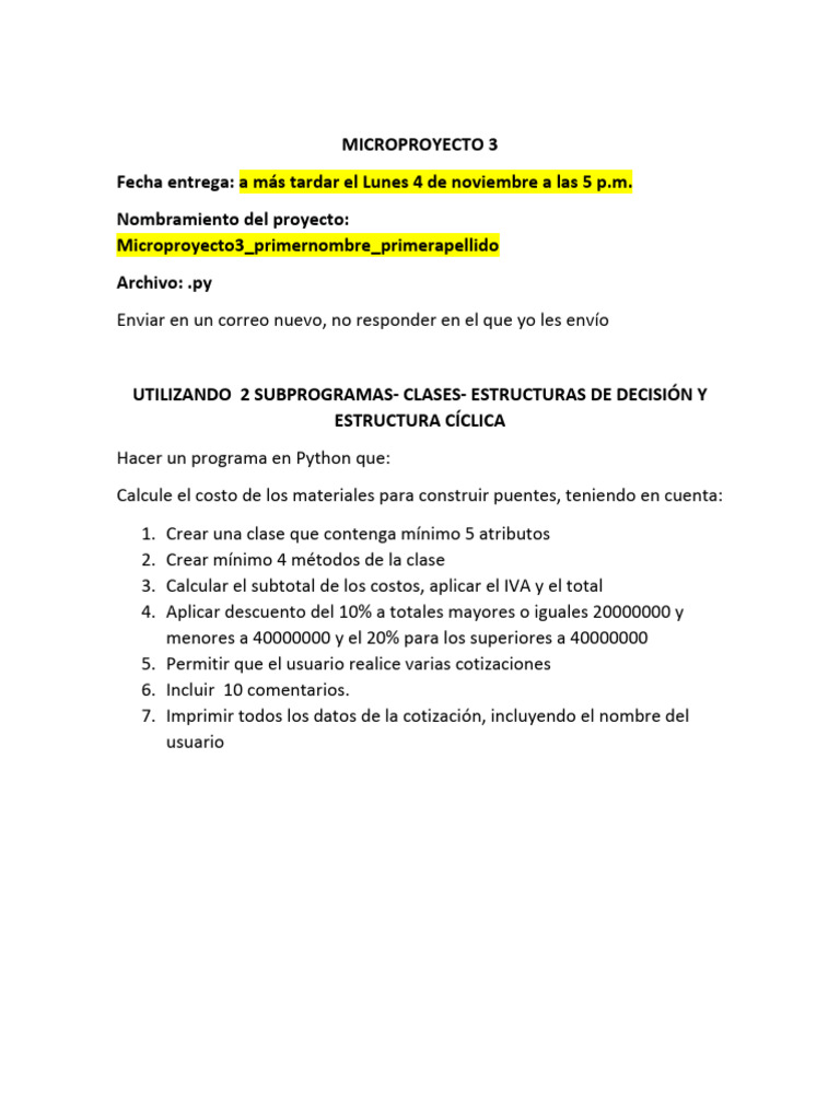 Microproyecto 3 | PDF