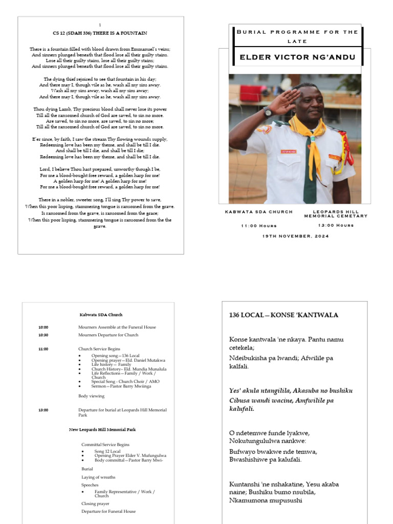 Elder Victor Ng'andu MG Burial Program 19.11.2024.final | PDF ...
