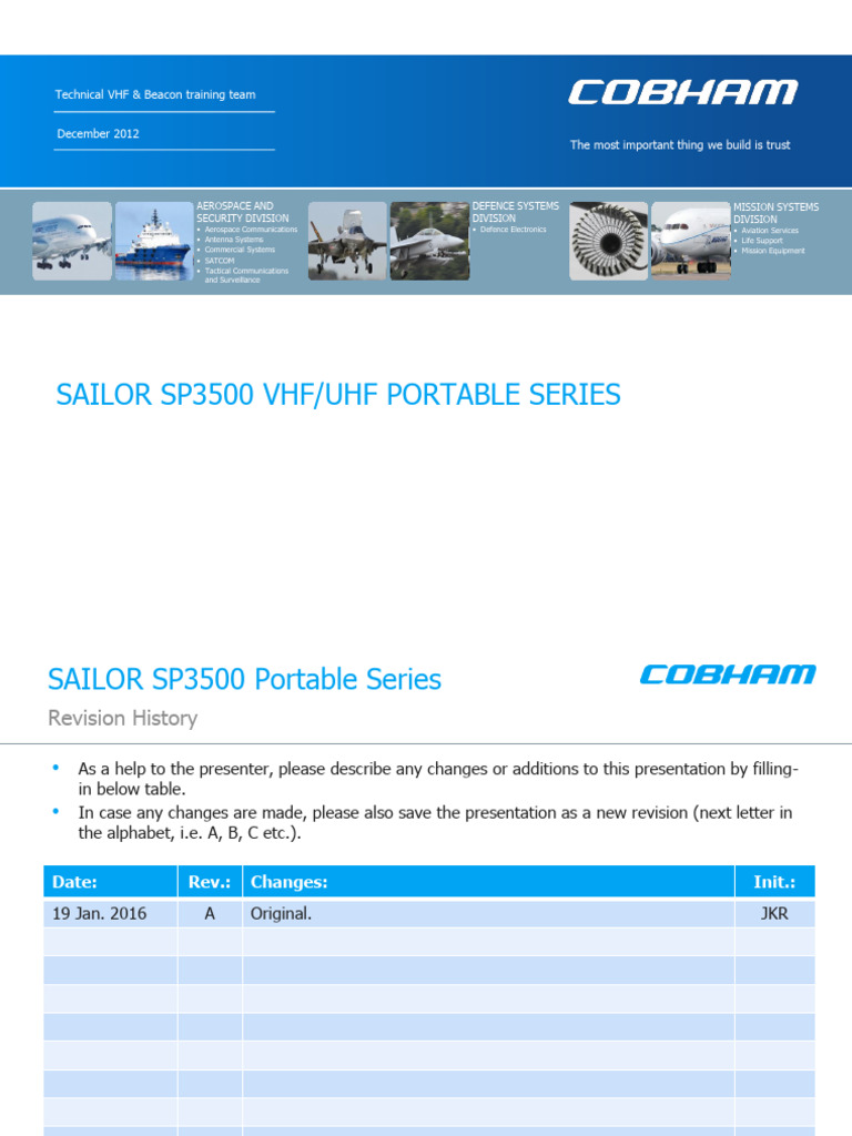 03 VHF SAILOR SP3500 Complete RevA | PDF | Installation (Computer ...