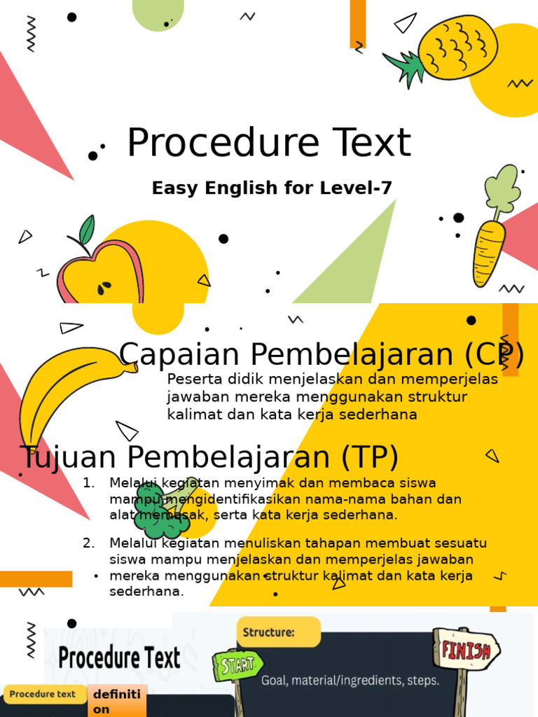 Procedure Text Level-7 | PDF | Linguistics | Grammar