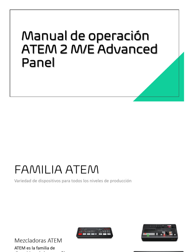 Manual de Operacion ATEM 2 M | PDF | Color | Tecnología de información ...