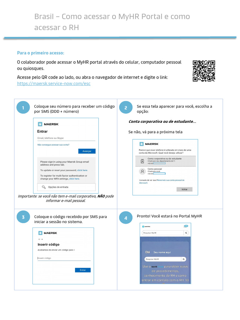 Brasil Como Acessar o MyHR Portal e Como Acessar o RH | PDF | Informática