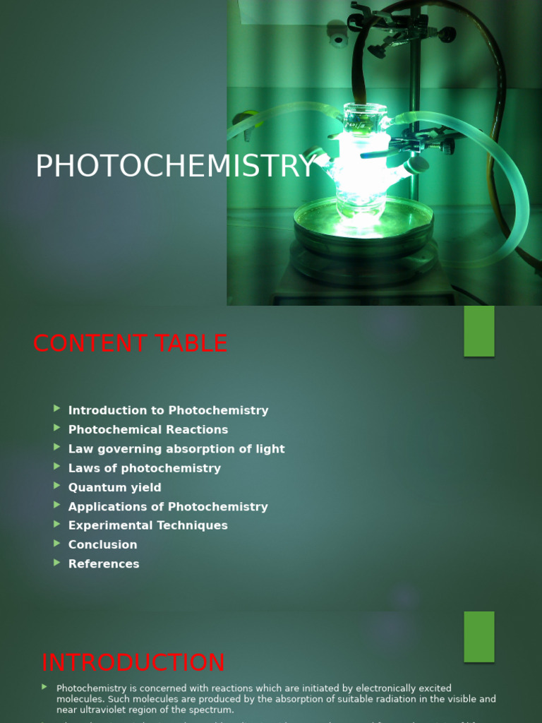 On Photochemistry | PDF | Photochemistry | Light