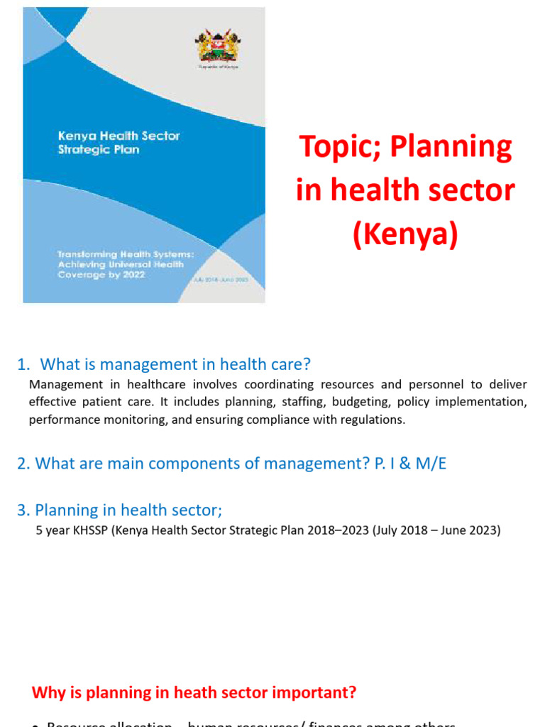 Health Sector Management in Kenya | PDF | Maternal Death | Tuberculosis