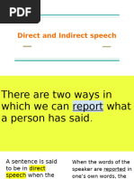 Reported Speech Class 10 Notes | PDF | Sentence (Linguistics) | Verb