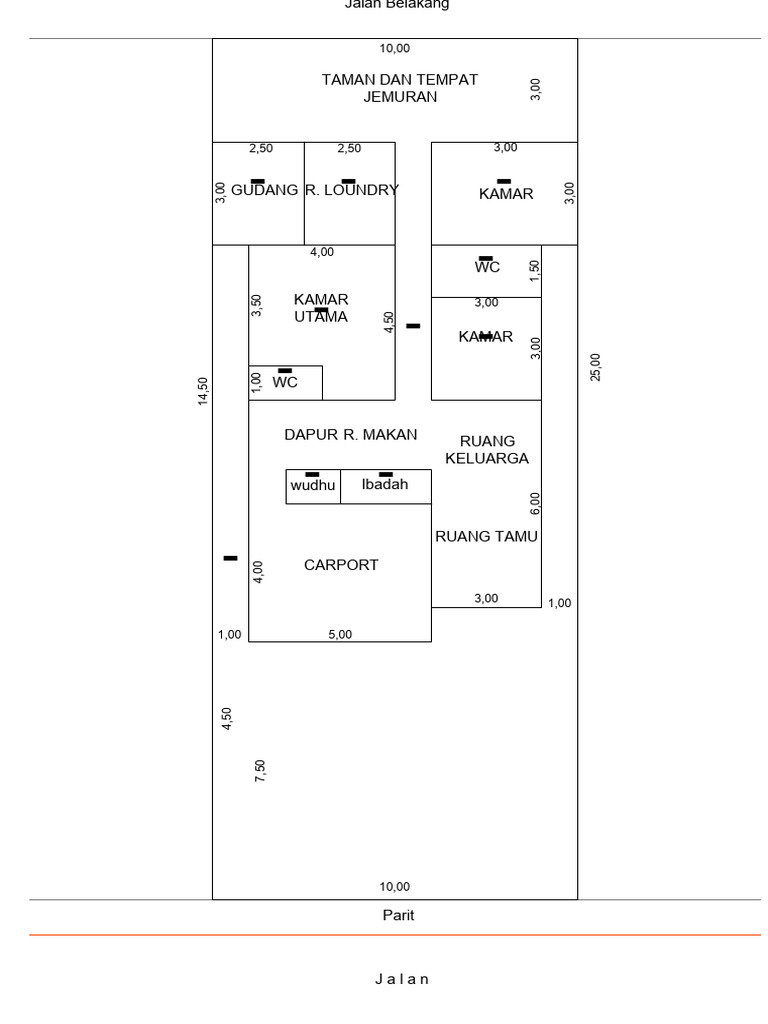 House Layout and Room Dimensions | PDF