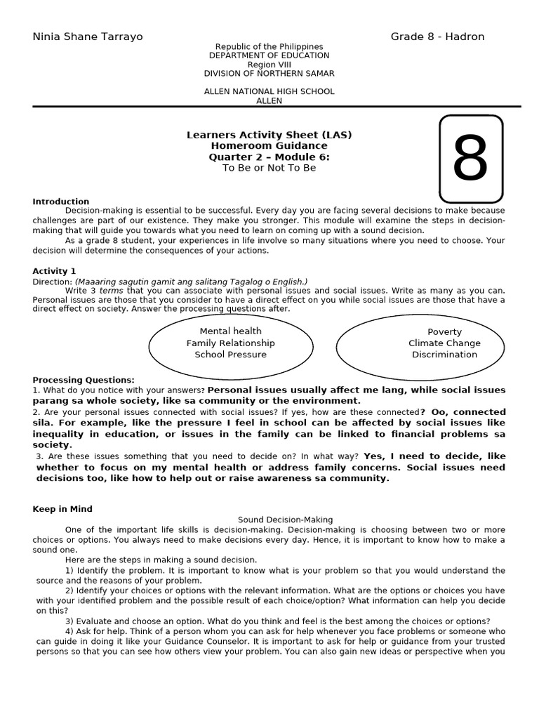 HGP 6 - Done New | PDF | Decision Making | Choice