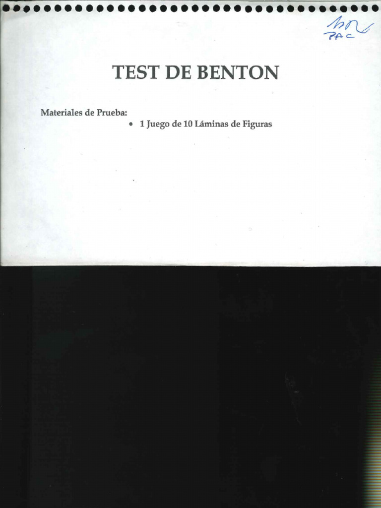 Test de Benton Láminas | PDF