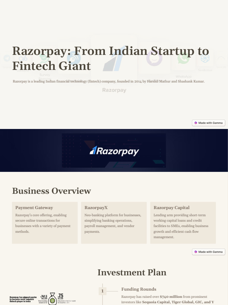 Razorpay From Indian Startup To Fintech Giant | PDF | Startup Company | Small Business ...
