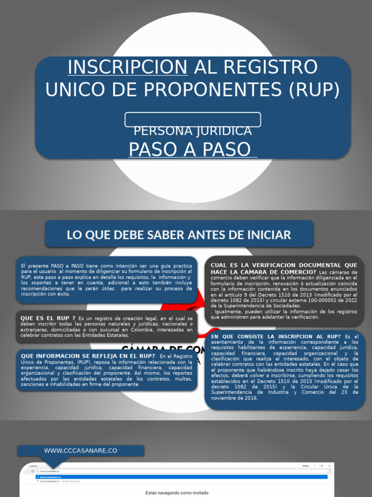 Guía de Inscripción al RUP en Colombia | PDF | Contabilidad | Estado ...