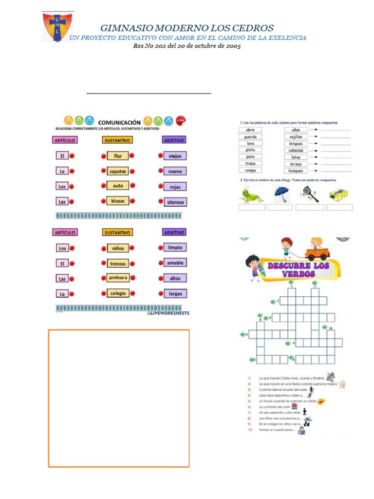 Evaluación Español Cuarto Periodo | PDF