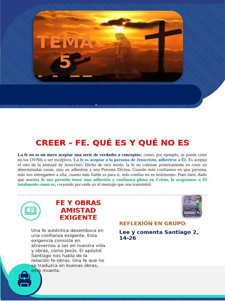 La Fe: Don Divino y Tarea Humana | PDF | Fe | Jesús