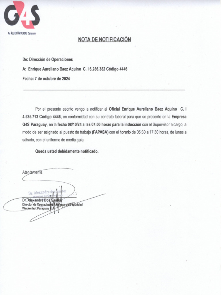 Notificacion Enrique Baez | PDF Notificacion Enrique Baez | PDF