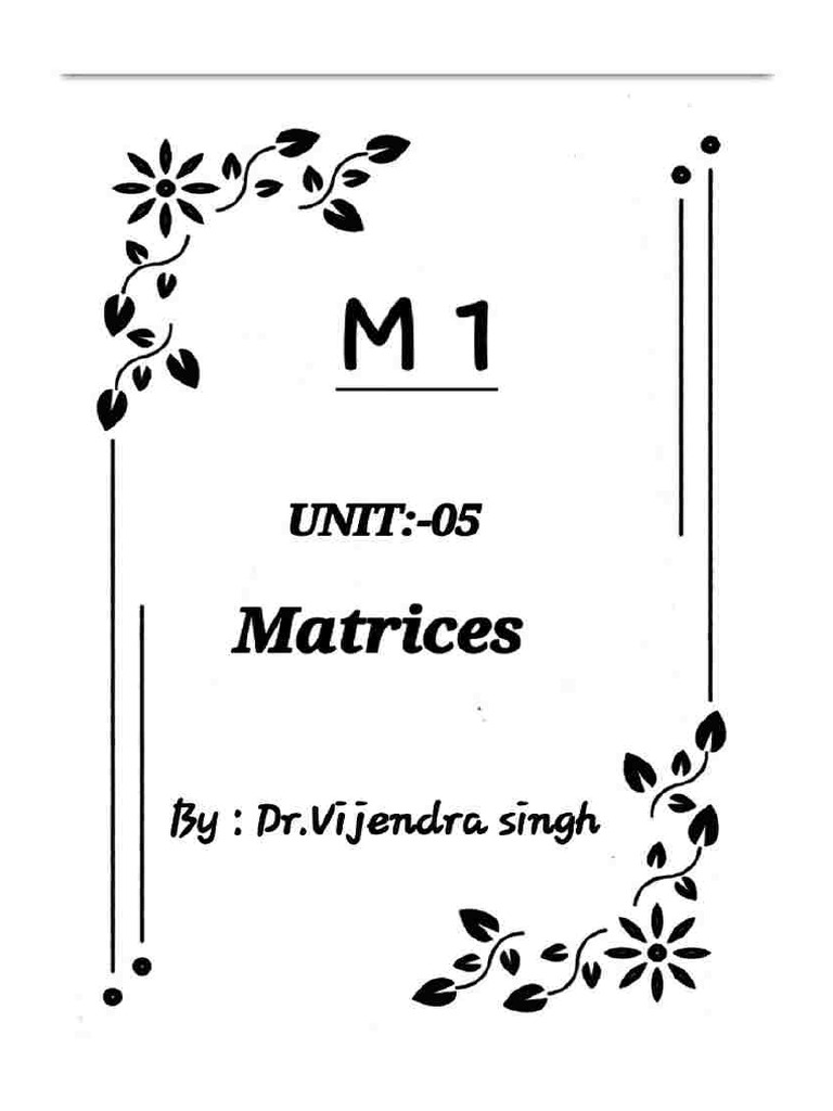 M1 Unit05 Matrices | PDF