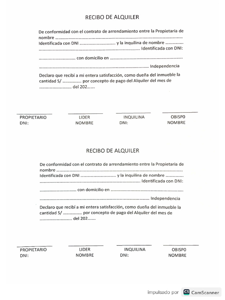 Recibo de Alquiler | PDF