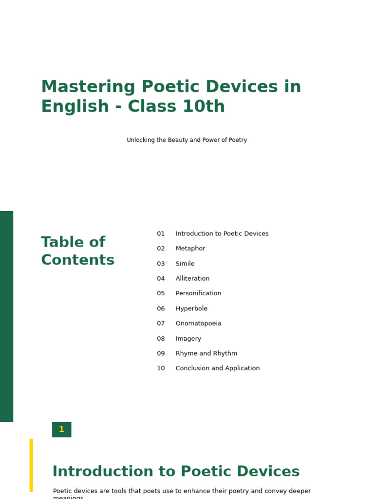 Mastering Poetic Devicesin English Class 10 TH 170007 CB 62540 D 20 ...