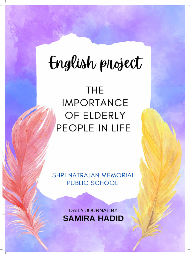 Purple and Yellow Floral Journal Cover Page | PDF