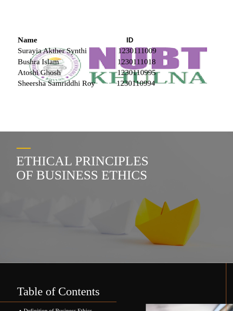 Business Ethics Syn PPT 2 | PDF | Career & Growth | Business