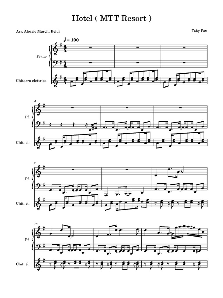 Hotel - Toby Fox | PDF