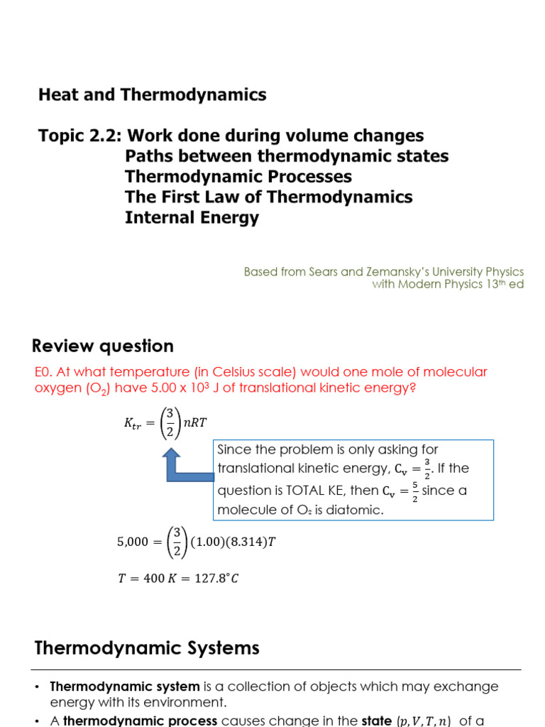 HT2-2 - (1st Law of Thermodynamics) Final Bio | PDF | Heat | Gases