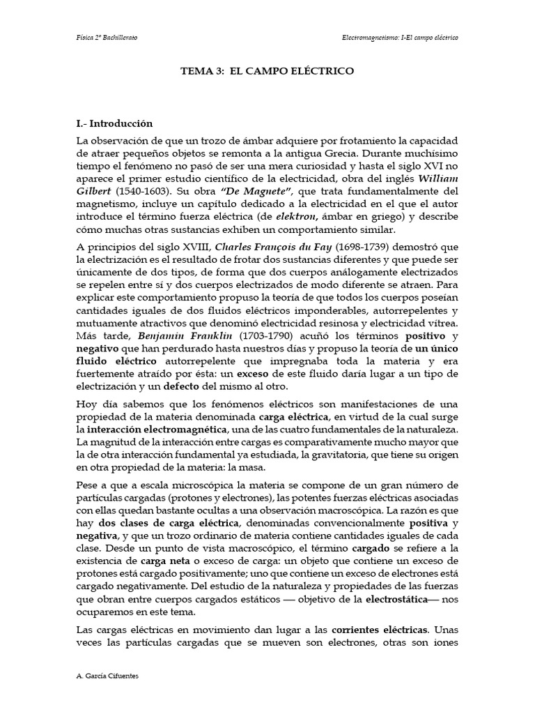 Campo Eléctrico y Ley de Coulomb | PDF | Fuerza | Electricidad