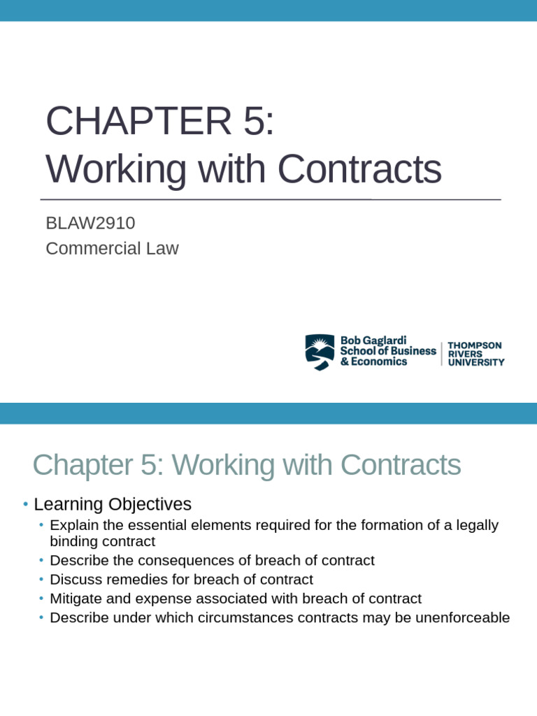 CHAPTER 5.contract.2 | PDF | Misrepresentation | Damages