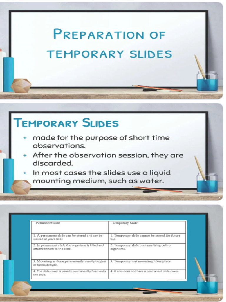 Temporary Microscopic Slides | PDF