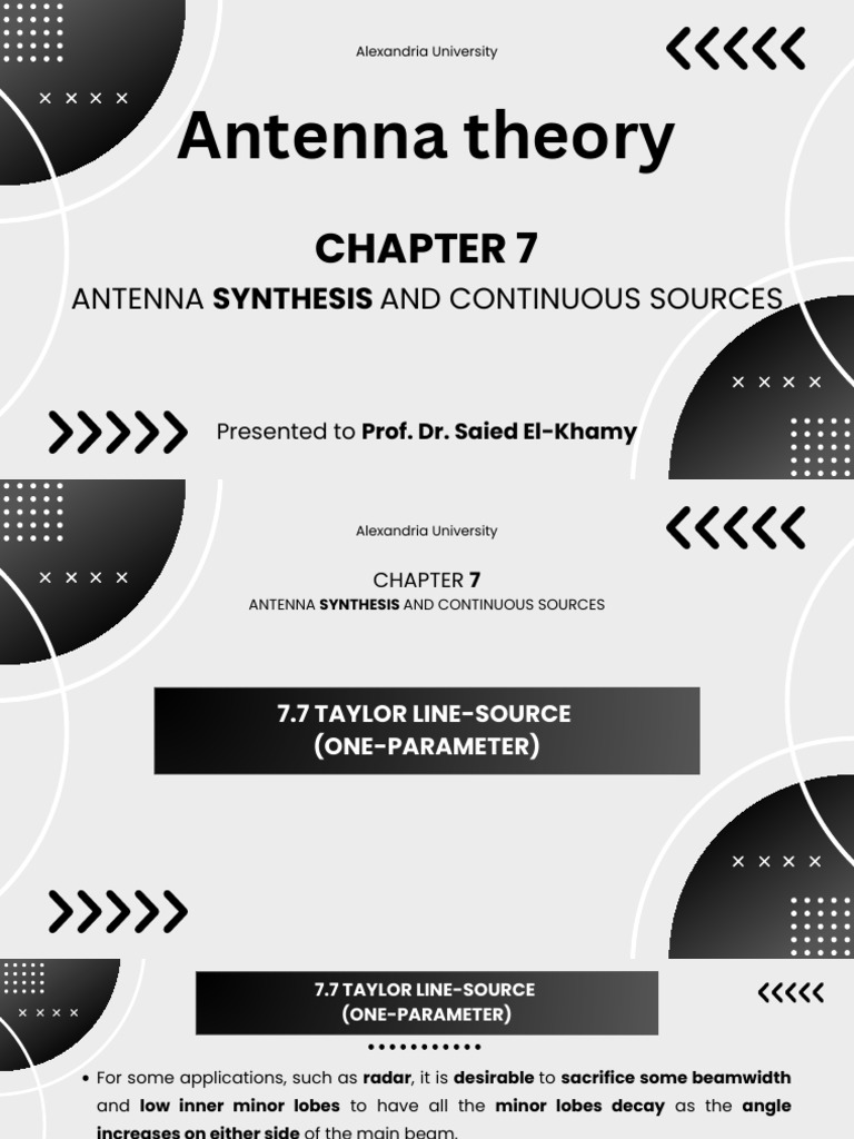 Taylor Line-Source Antenna Design | PDF | Antenna (Radio ...