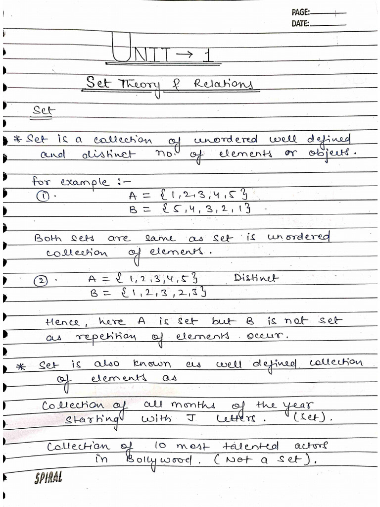 Discrete Unit 1 | PDF