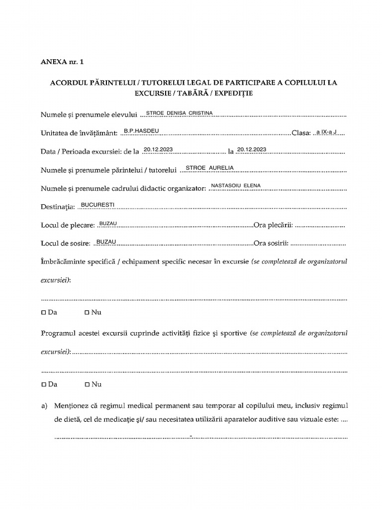 1.acordul Parintelui | PDF