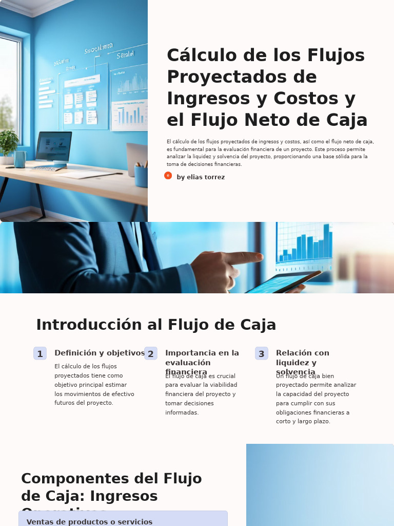 Calculo de Los Flujos Proyectados de Ingresos y Costos y El Flujo Neto ...