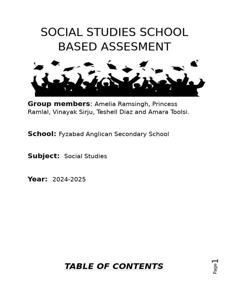 Social Studies Sba | PDF | Teachers