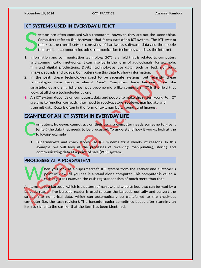 CAT Practice part 1 | PDF | Barcode | Point Of Sale