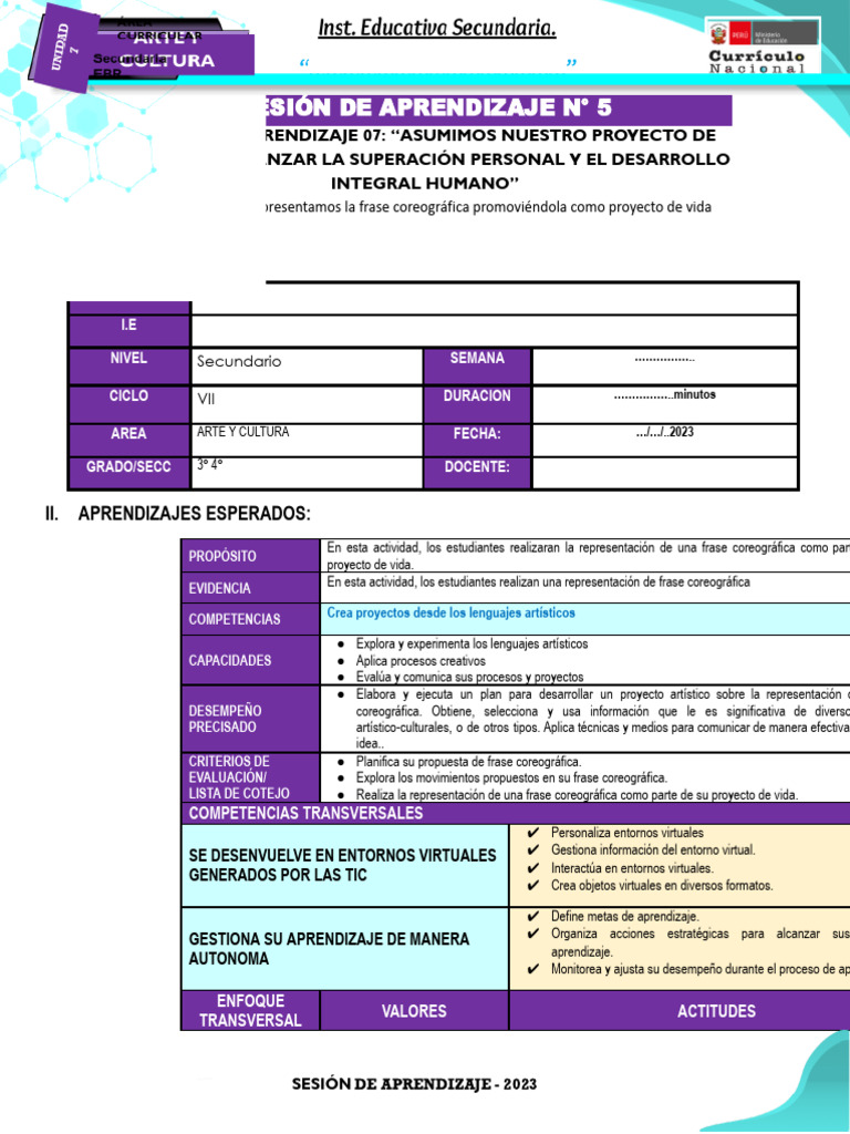 3° 4° Ses Act 05-Ayc-U7 | PDF | Aprendizaje | Evaluación