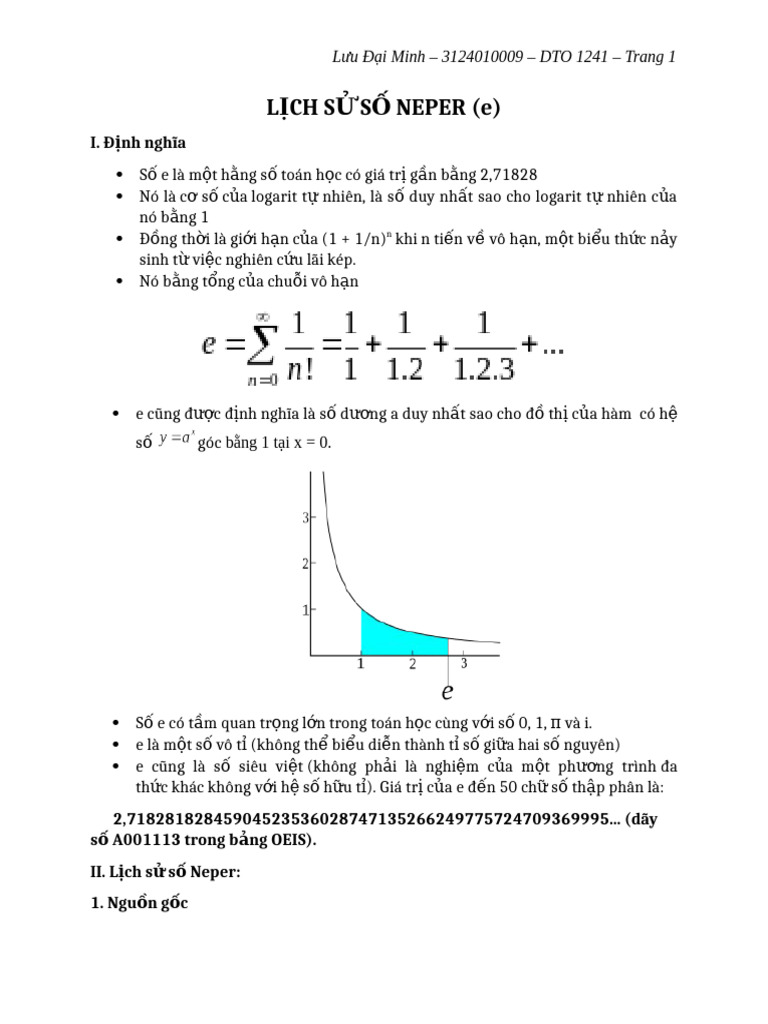 LỊCH SỬ SỐ NEPER | PDF
