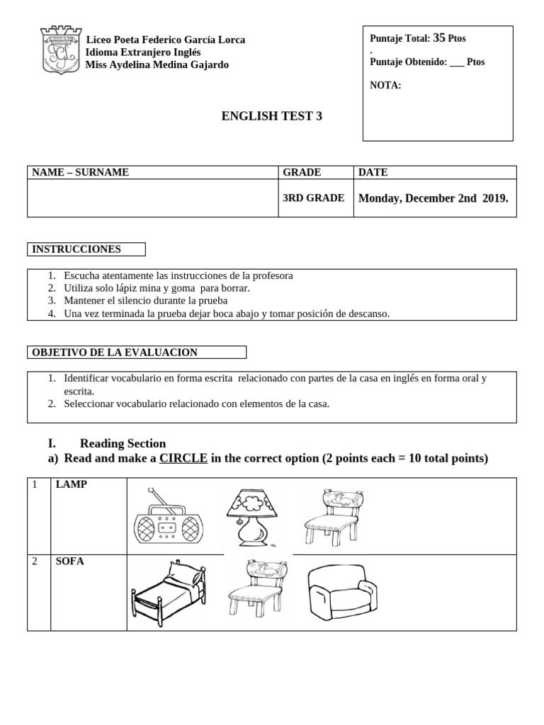 Test Unit 3 Terero Basico | PDF