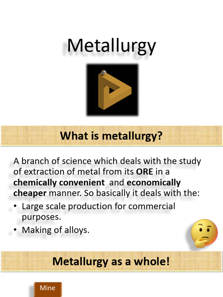 Metallurgy 2 | PDF | Iron | Ore