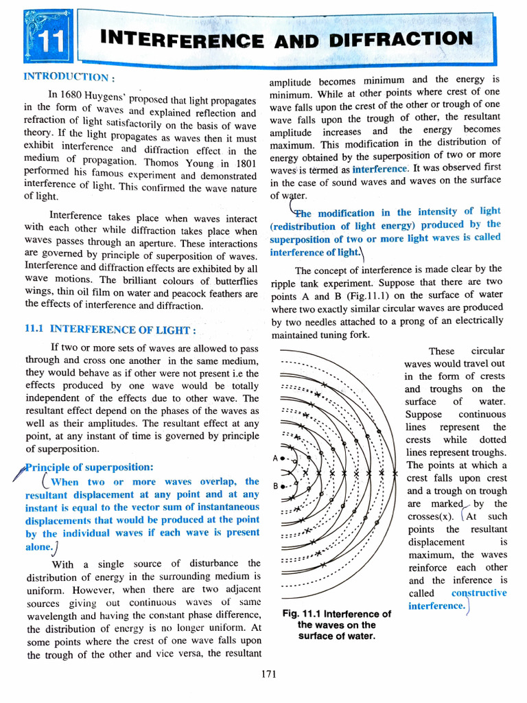 Interference & Diffraction - GTB-OLD | PDF | Waves | Diffraction