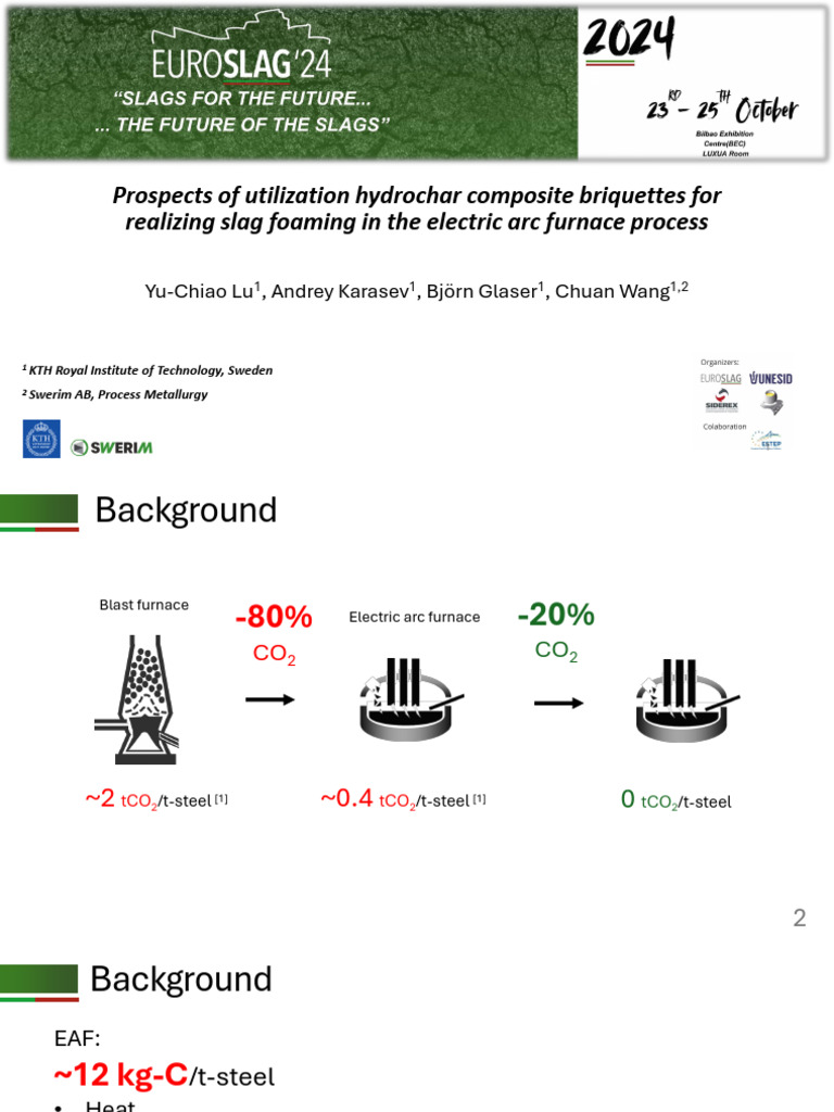 Hydrochar Briquettes for EAF Slag Foaming | PDF | Steel | Materials