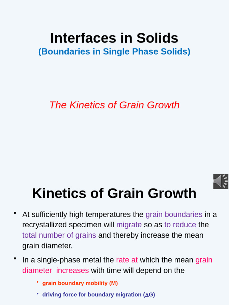 Interfaces in Solids - Lec-5 | PDF | Crystallite | Force