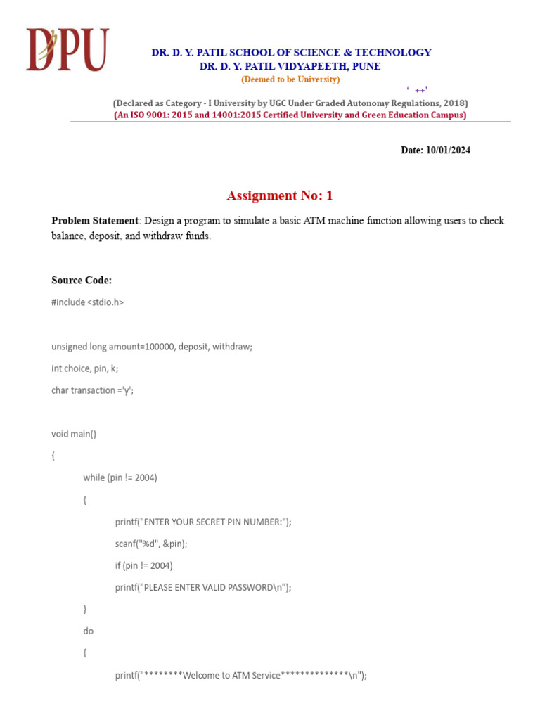 PBL Assignment 1-5 | PDF | Transaction Account | Computer Science