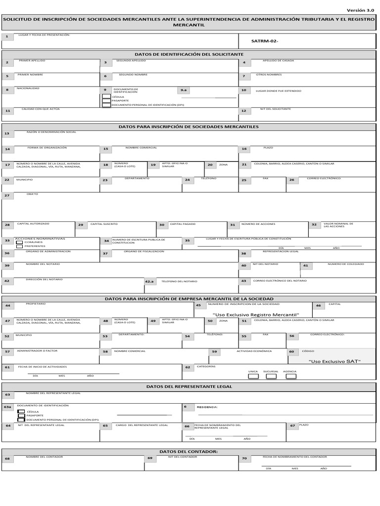 Inscripción de Representante Legal SAT | PDF | Guatemala