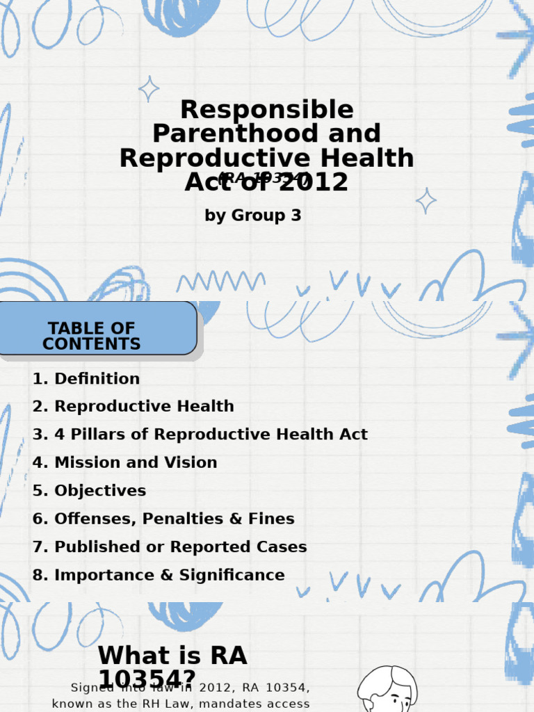 Responsible Parenthood and Reproductive Health Act of 2012 | PDF ...