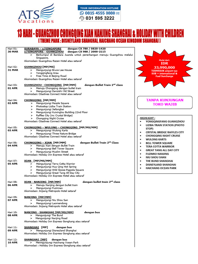 GRP-CHN-13D GUANGZHOU CHONGQING XIAN NANJING SHANGHAI HOL W CHD Ex SUB by CX 30 Mar 2025-1 | PDF