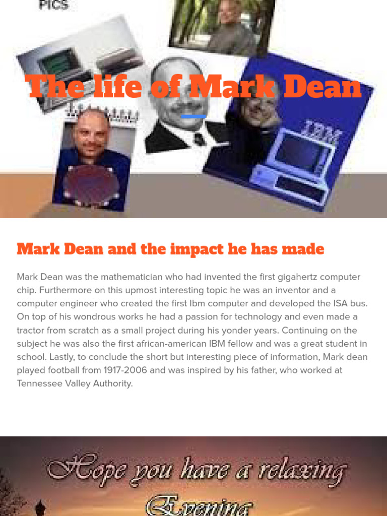 The Life of Mark Dean | PDF
