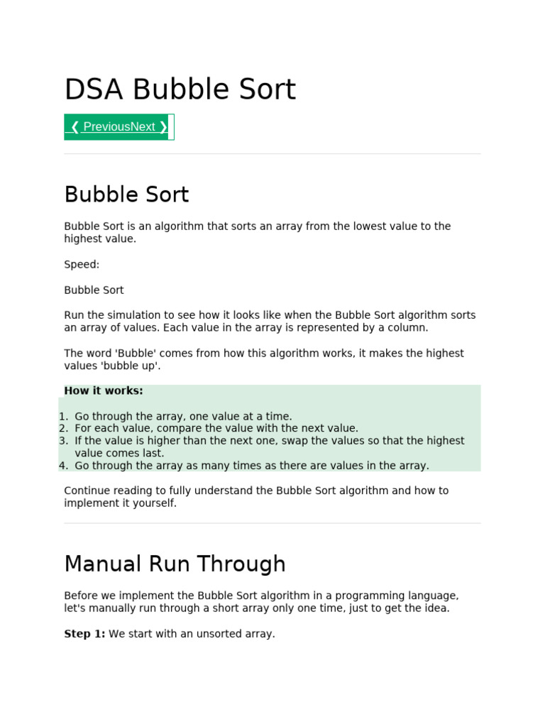 Dsa Bubbe Sort Pdf Time Complexity Algorithms And Data Structures 1920