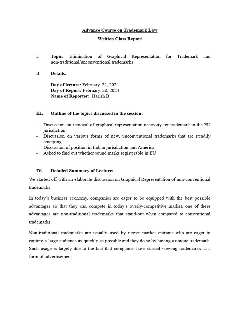 Trademark Law: Non-Traditional Marks Insights | PDF | Trademark