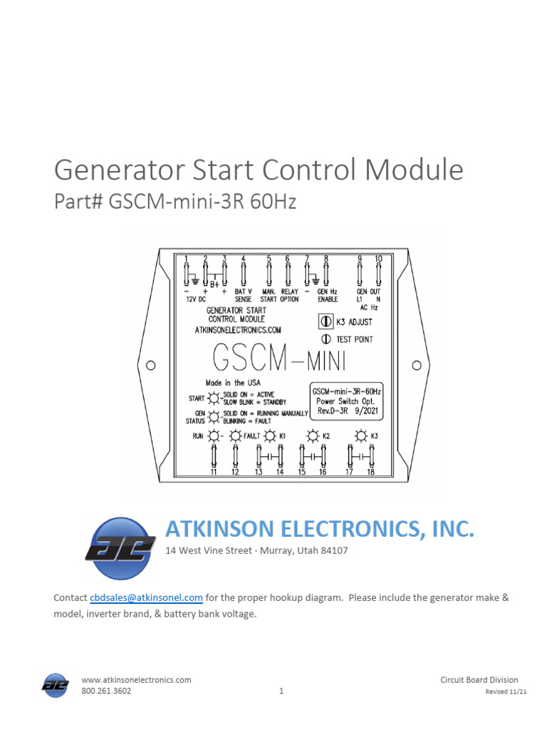 GSCM Mini 3R | PDF | Relay | Switch