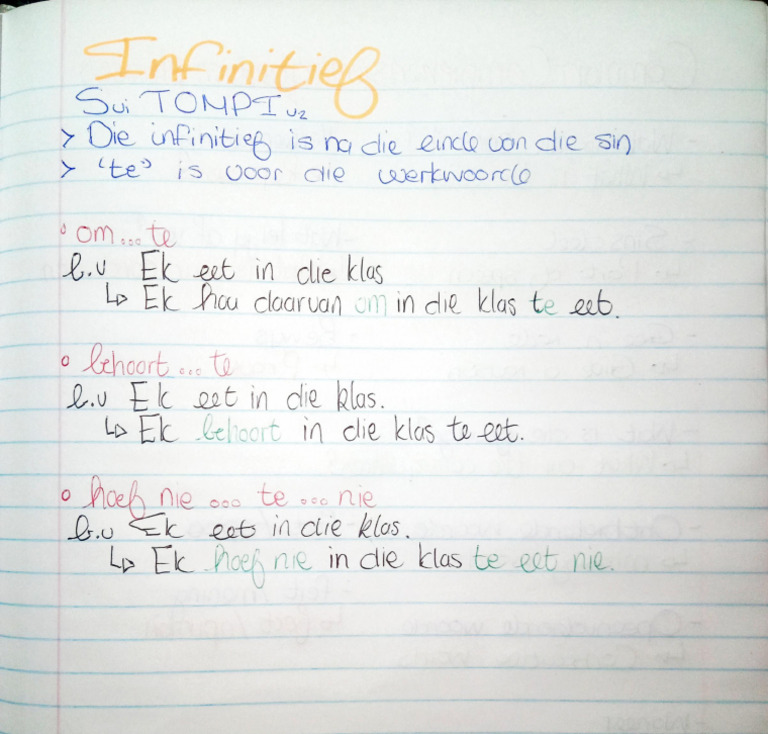 Die Infinitief | PDF