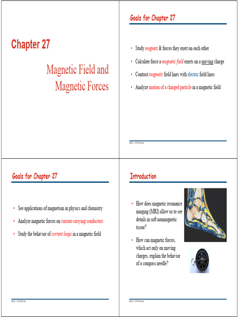 27 Lecture Outline 4p | PDF | Magnetic Field | Magnetism